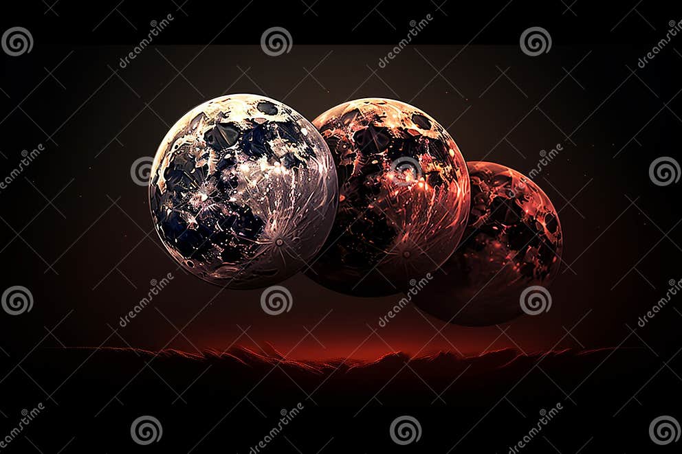 Stunning Celestial Event the Captivating Lunar Eclipse with the Moon in the Shadow of the Earth ...