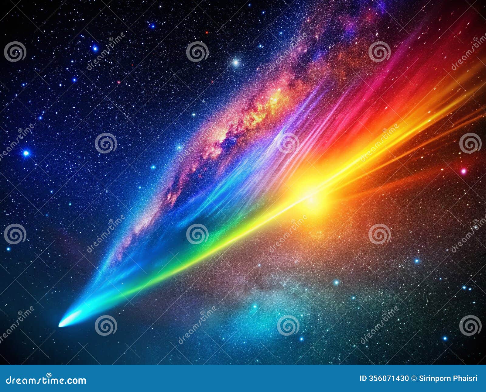 A Stunning Celestial Spectacle Exploding Comet Tail Illuminates the ...