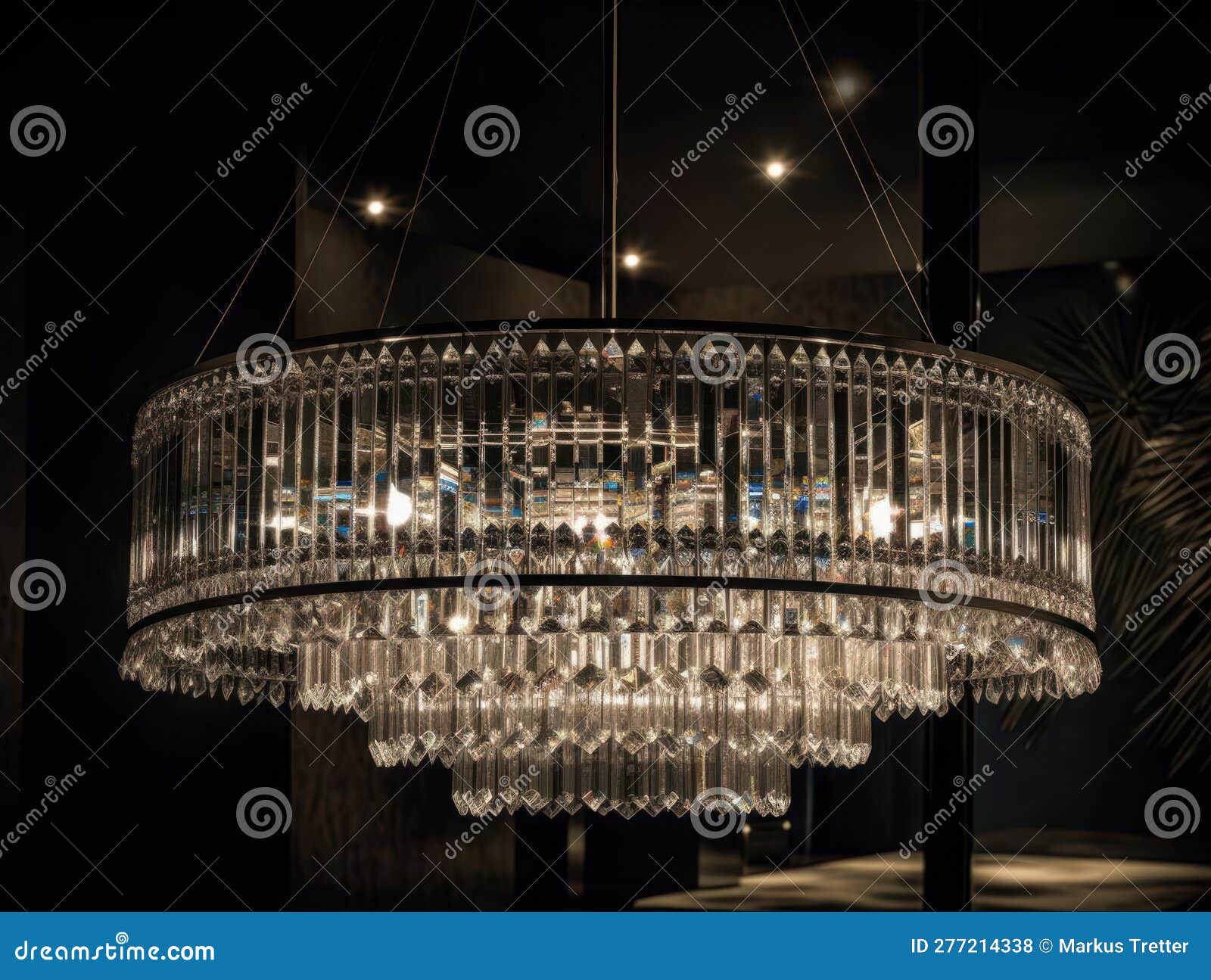 A Dramatic Chandelier Crafted from Sparkling Crystals Created with ...