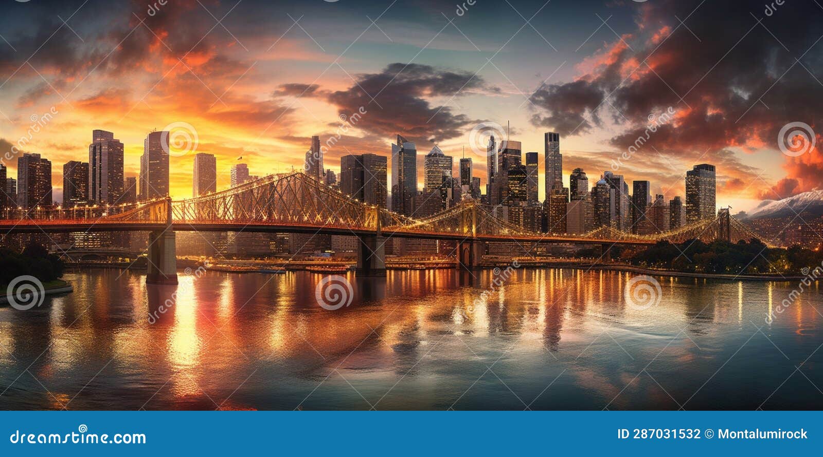Stunning City Skyline Building and Clouds Background Stock Illustration ...