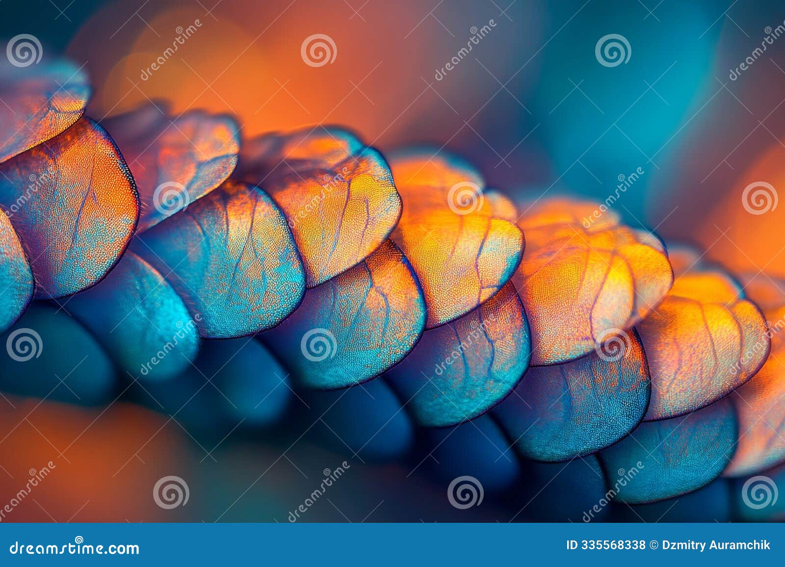 Stunning Close-up of Iridescent Fish Scales. Stock Photo - Image of ...