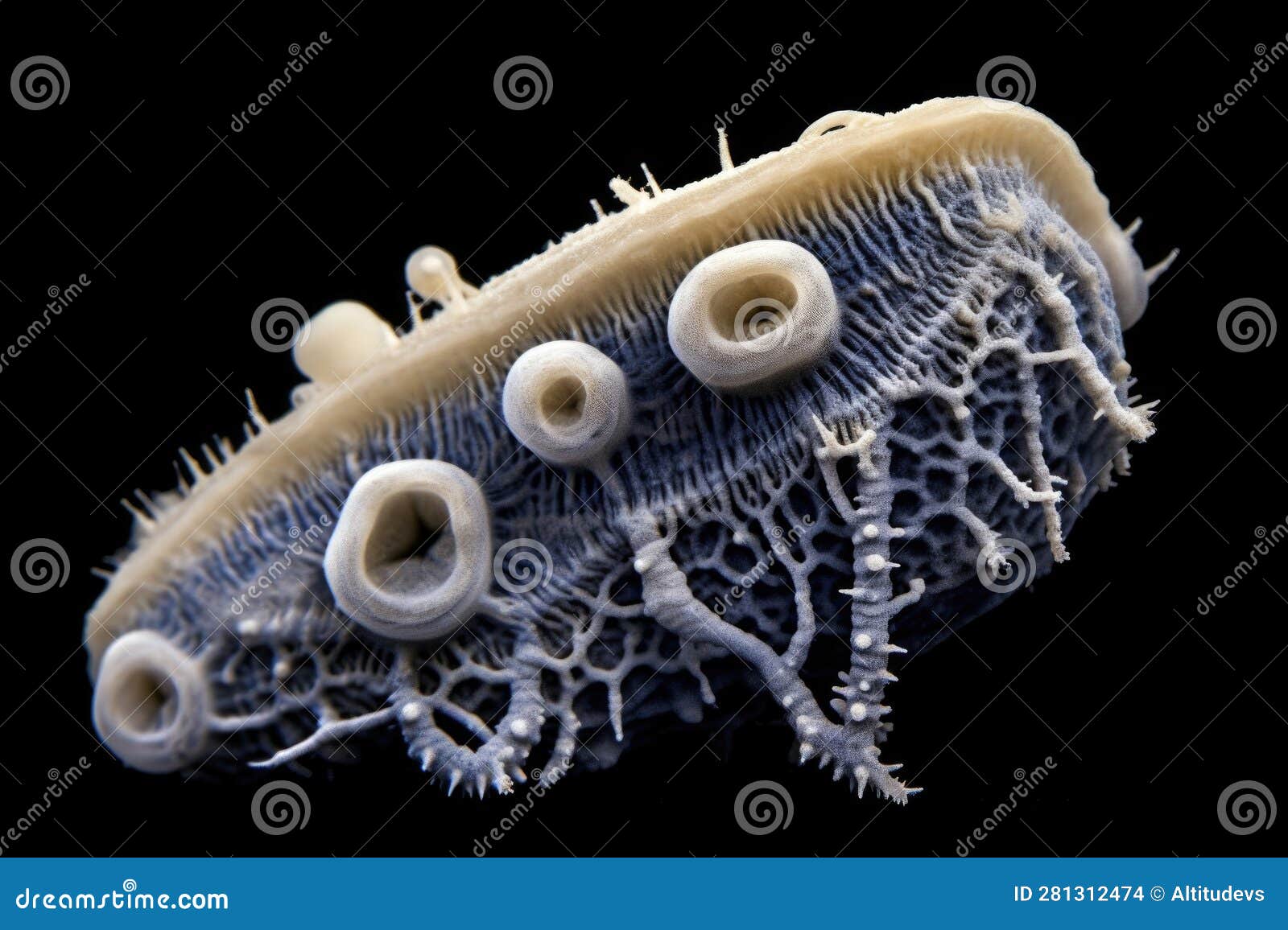 Stunning Close-up of a Single-celled Protozoan Stock Illustration ...