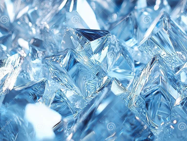 Stunning Close-Up of Sparkling Blue Crystals with Sharp Edges and ...