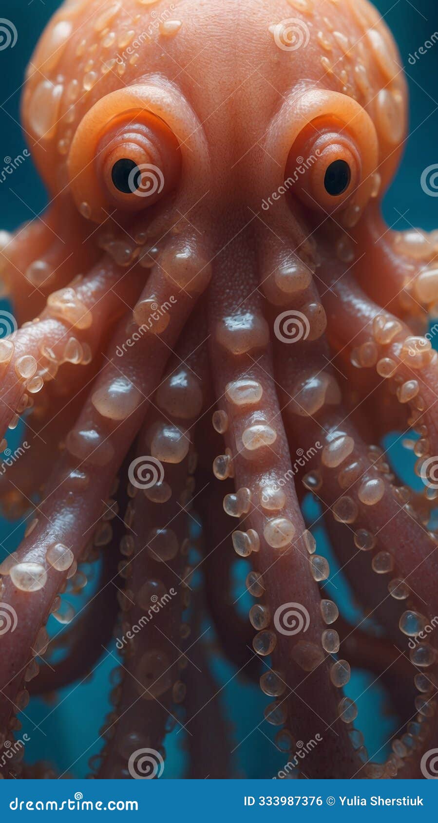 Stunning Close Up of a Translucent Octopus. Stock Illustration ...