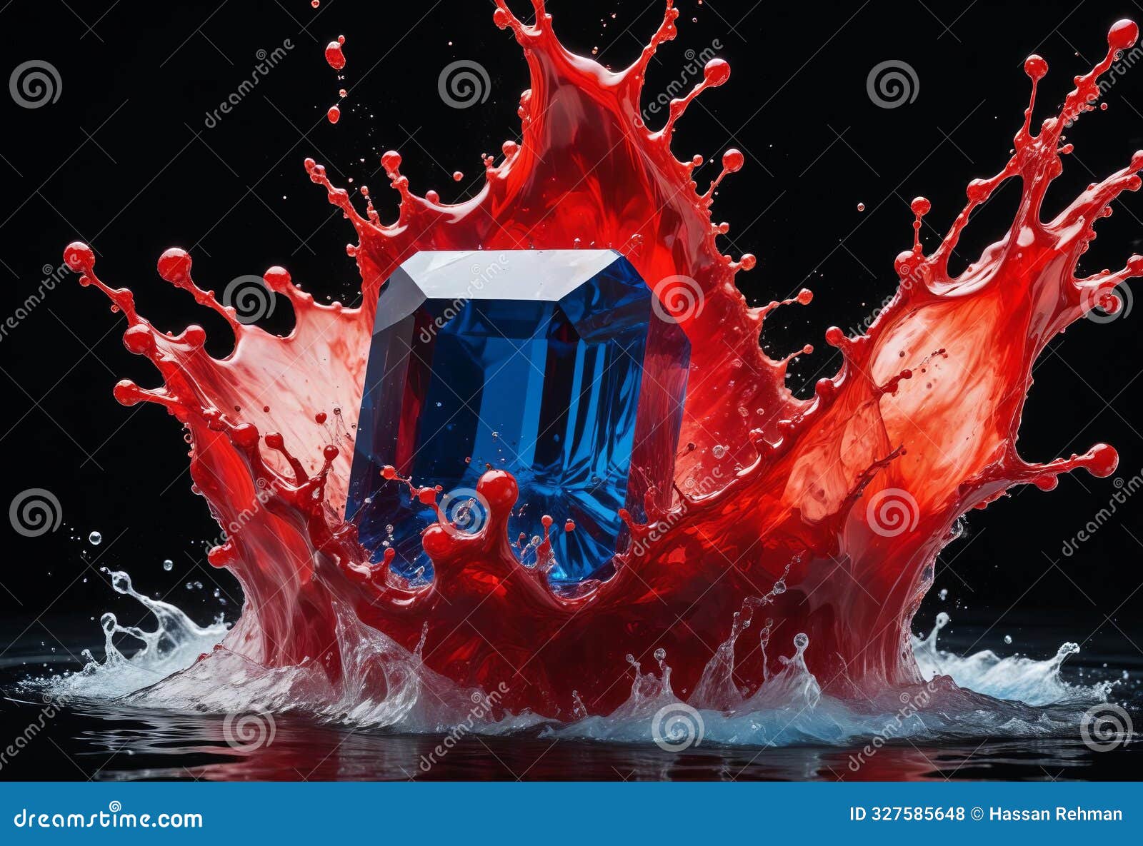 : a Stunning Close-Up of Water Splash Art Stock Illustration ...