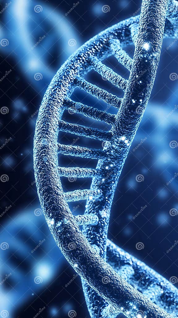 Stunning Closeup of a DNA Helix Molecular Structure High Quality Image ...