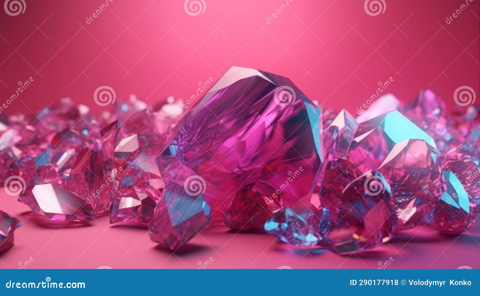 A Stunning Collection of Pink and Blue Diamonds Set Against a Soft Pink ...