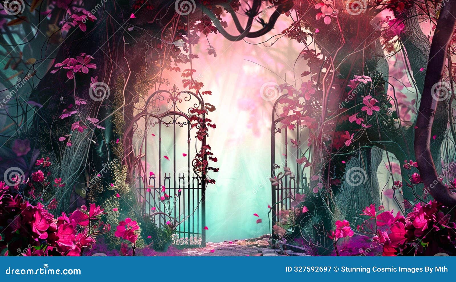 Fantasy Fairytale Secret Portal Gate To Another Dimension Covered in ...