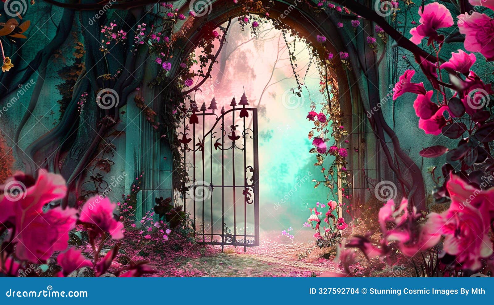 Fantasy Fairytale Secret Portal Gate To Another Dimension Covered in ...