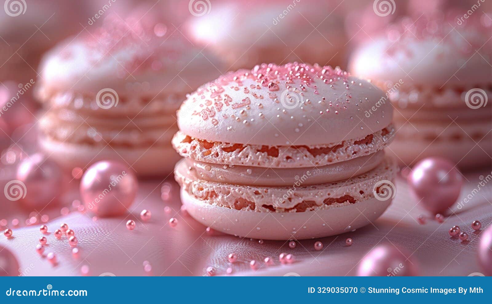 Delicate and Colorful French Macarons in Pastel Colors Decorated with ...