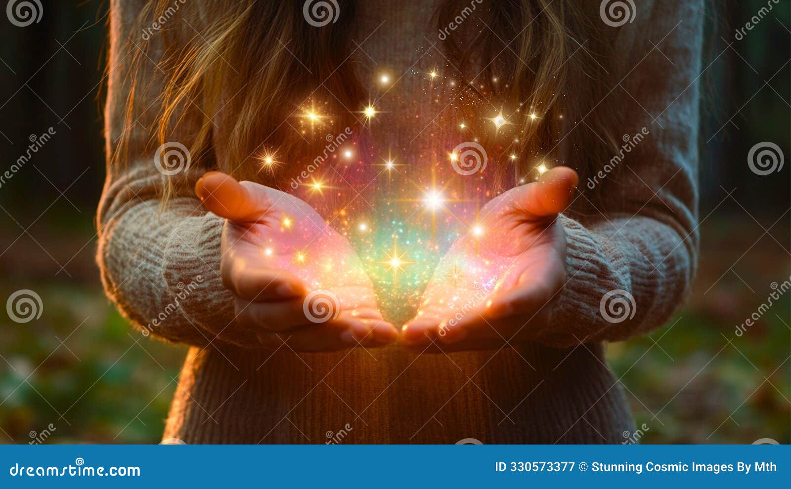 Healer Woman Practicing Energy Healing Emitting Powerful Glowing Light ...