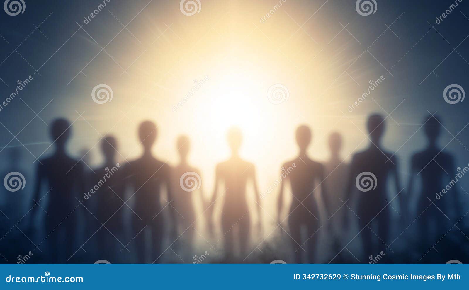 Cosmic Aliens. Monster Robots. Creepy Alien Invader On Dark Background ...