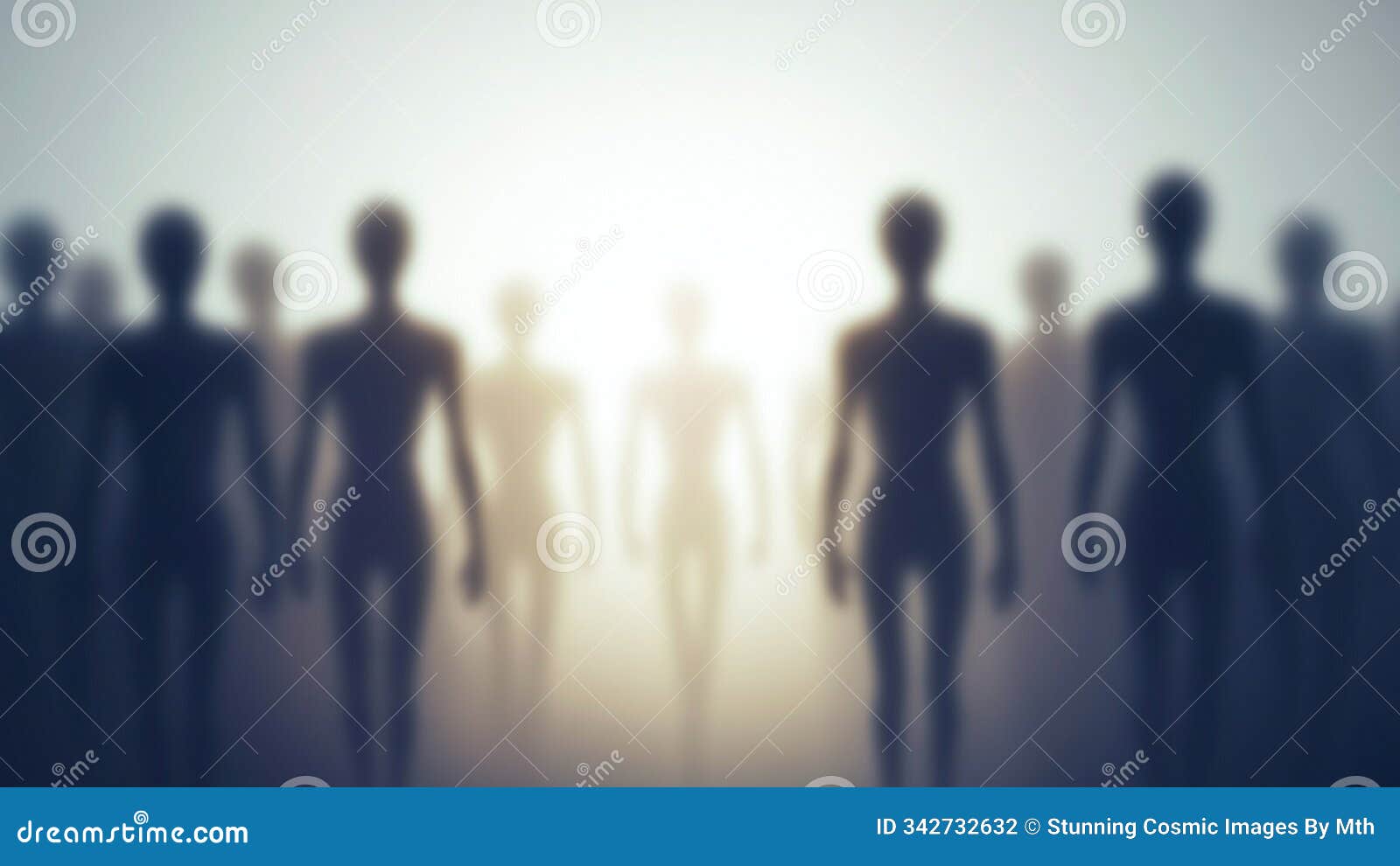 Silhouettes of Gray Alien Beings in an Abduction Dream (Greys) Stock ...