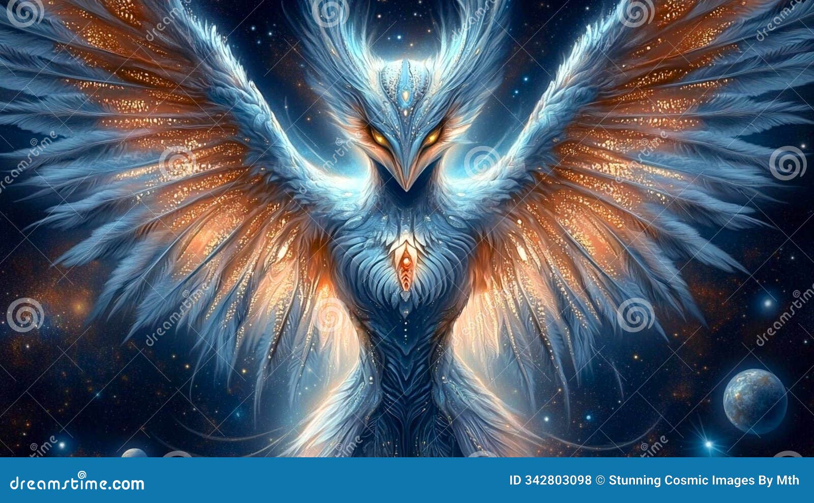 A Humanoid Bird Extraterrestrial Alien Creature with a Beak and Cosmic ...