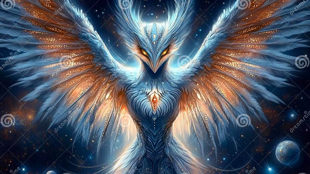 A Humanoid Bird Extraterrestrial Alien Creature with a Beak and Cosmic ...