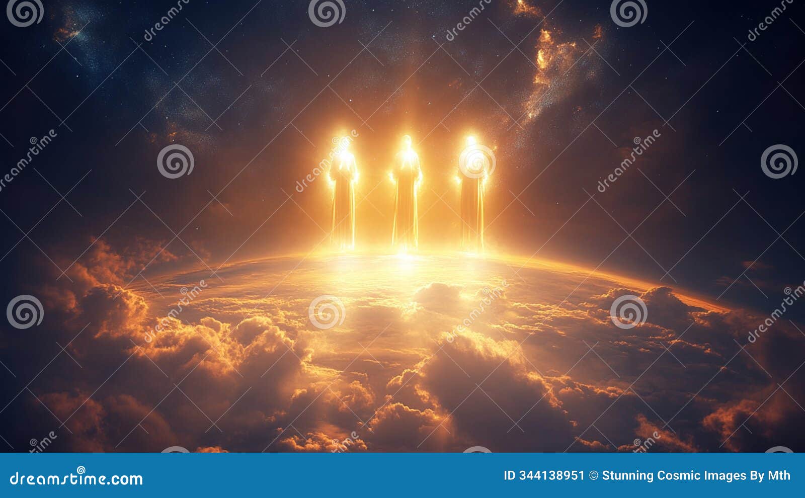 A Group of Golden High Density Alien Extraterrestrial Beings in a ...