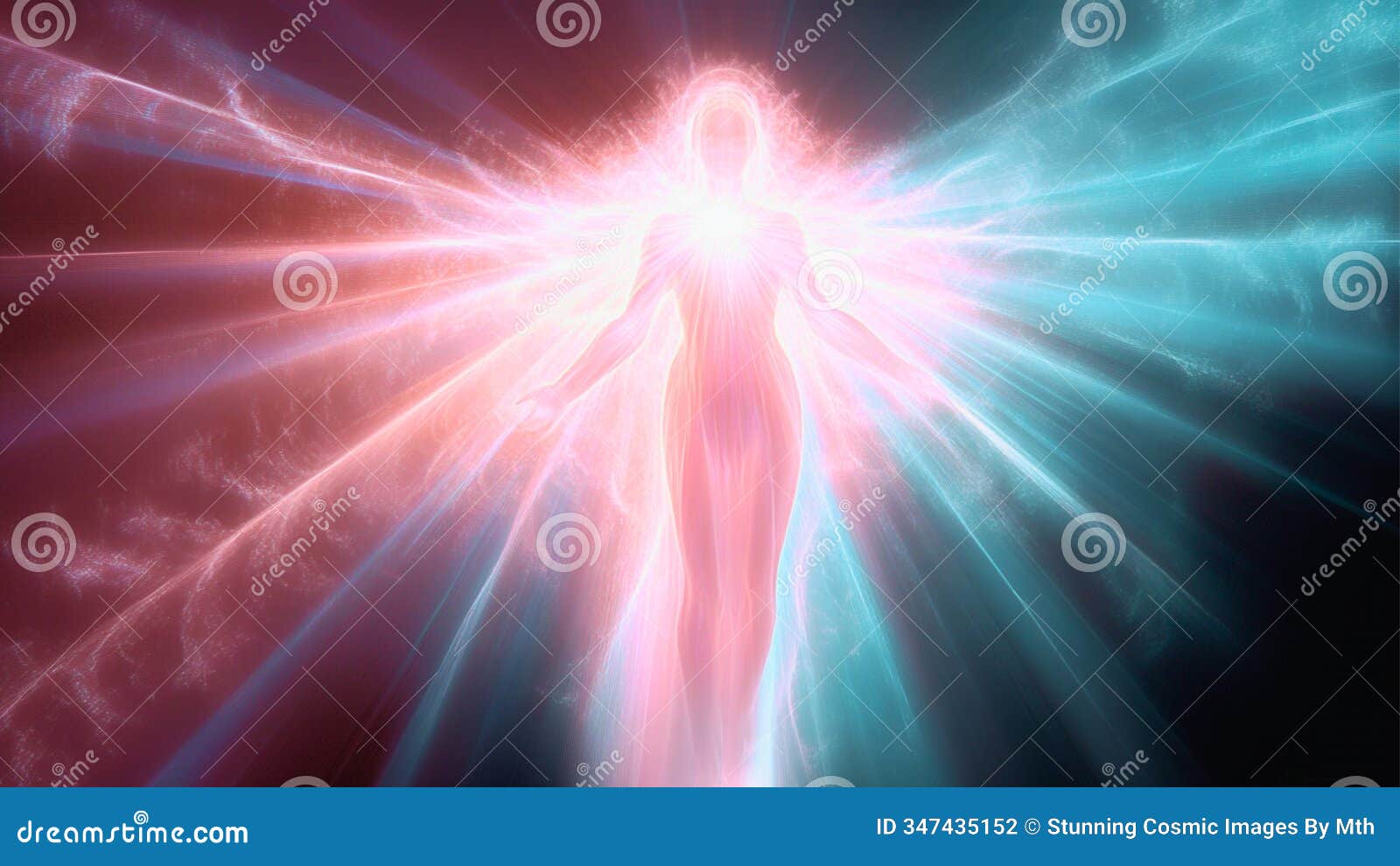Spiritual Glowing Light Being in an Astral Background (Celestial ...