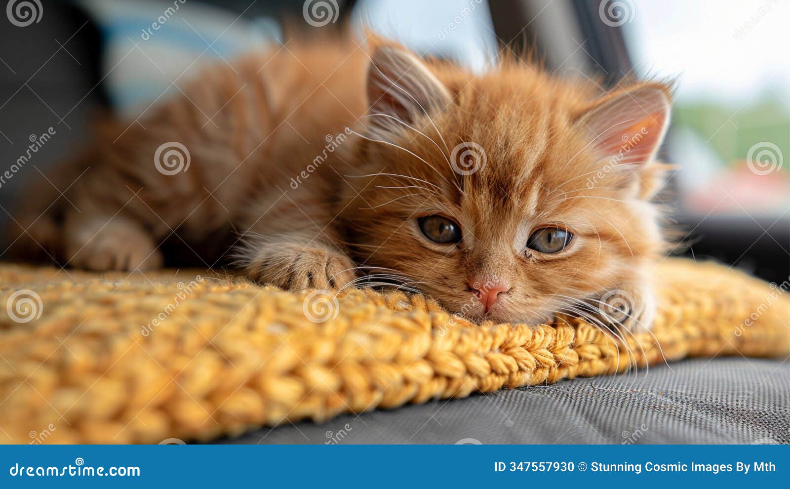 A Cute Kitty Cat Traveling in a Car Stock Photo - Image of feline ...
