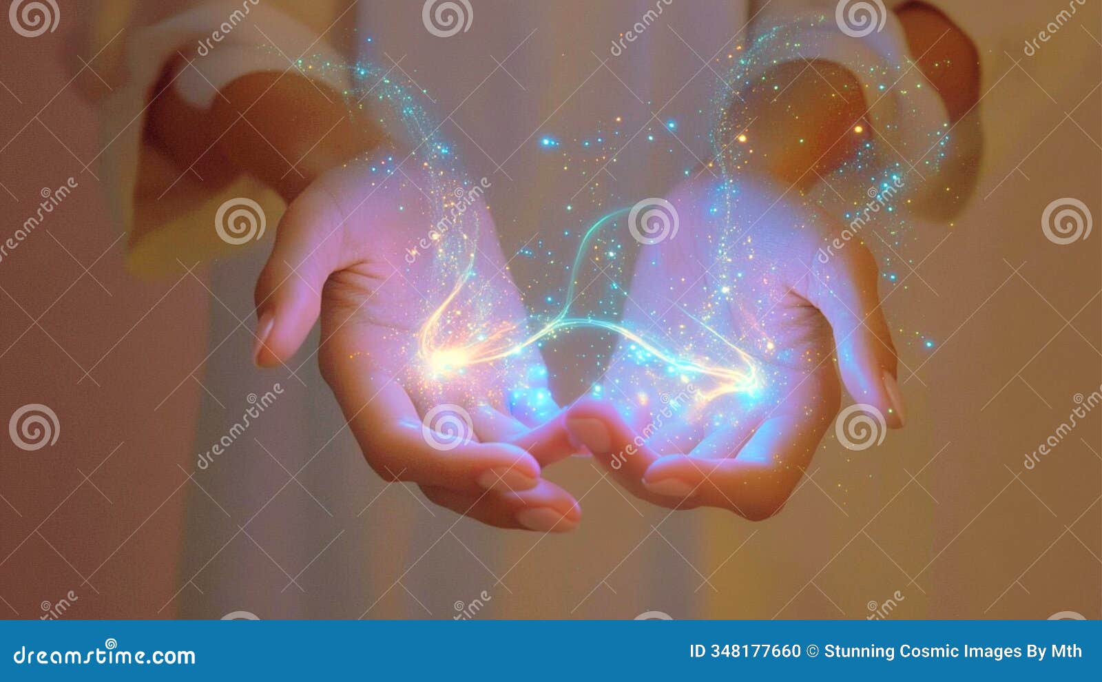 Cosmic Hands Emitting a Mysterious Cosmic Power and Spiritual Energy ...
