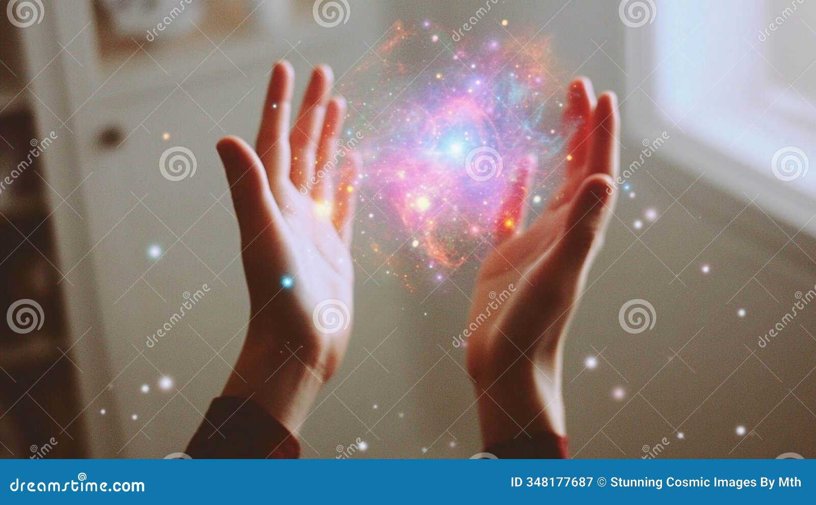 Cosmic Hands Emitting a Mysterious Cosmic Power and Spiritual Energy ...