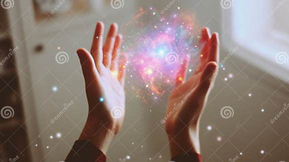Cosmic Hands Emitting a Mysterious Cosmic Power and Spiritual Energy ...