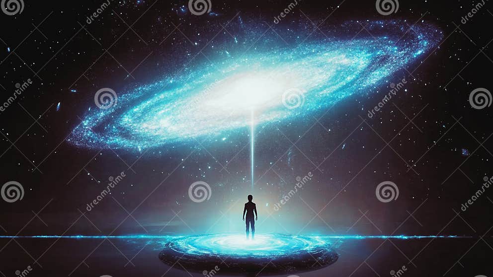 Galactic Starseed Man Going through a Cosmic Awakening in a Galaxy ...