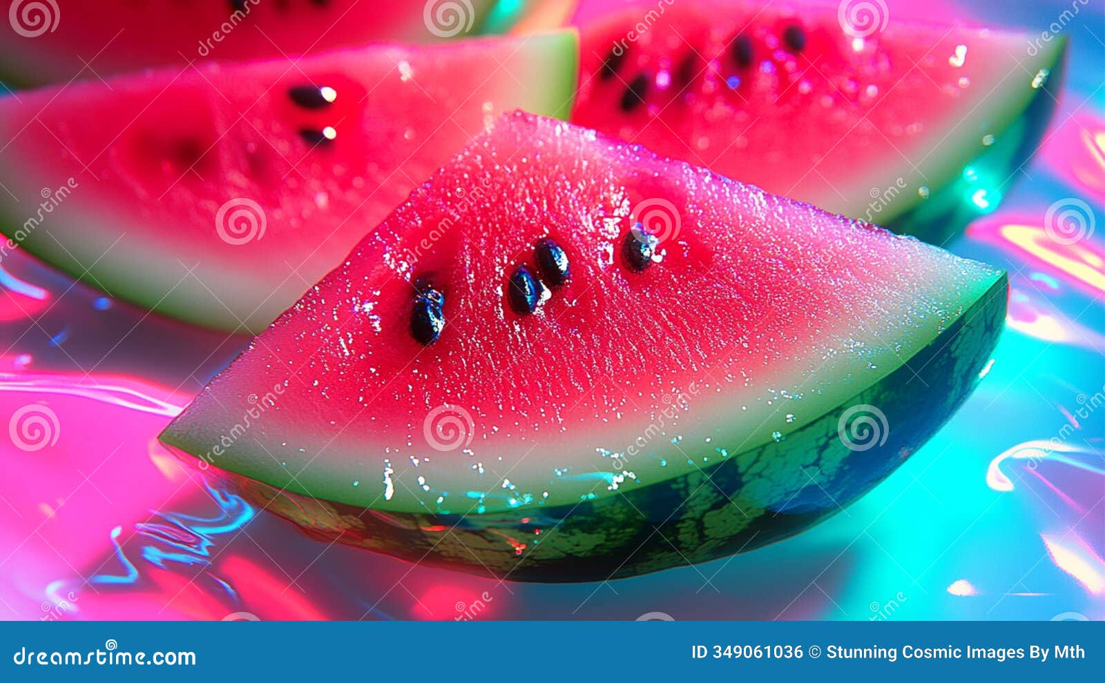 Fresh, Juicy, Refreshing, Delicious, Sweet Watermelon Fruit Slices in ...