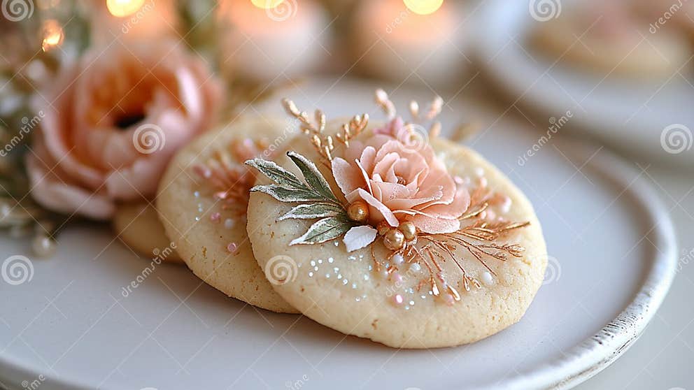 Beautiful, Buttery, Hard Sugar Cookies in a Round Circle Shape with ...