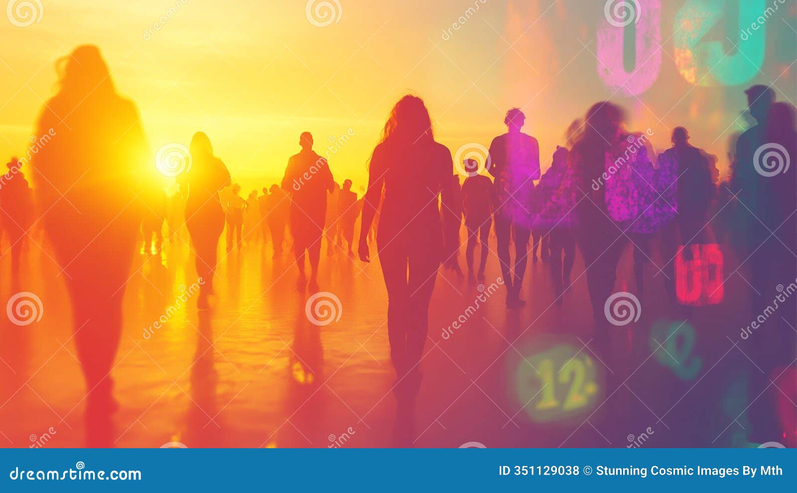 Matrix People Silhouettes Walking In The Streets (Humanity, Humankind ...