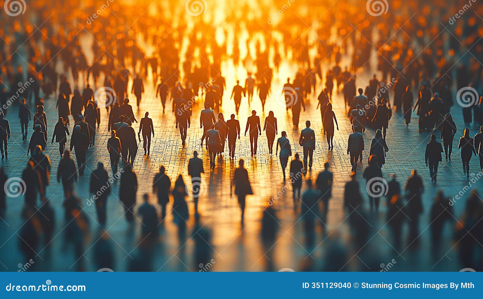 Matrix People Silhouettes Walking In The Streets (Humanity, Humankind ...