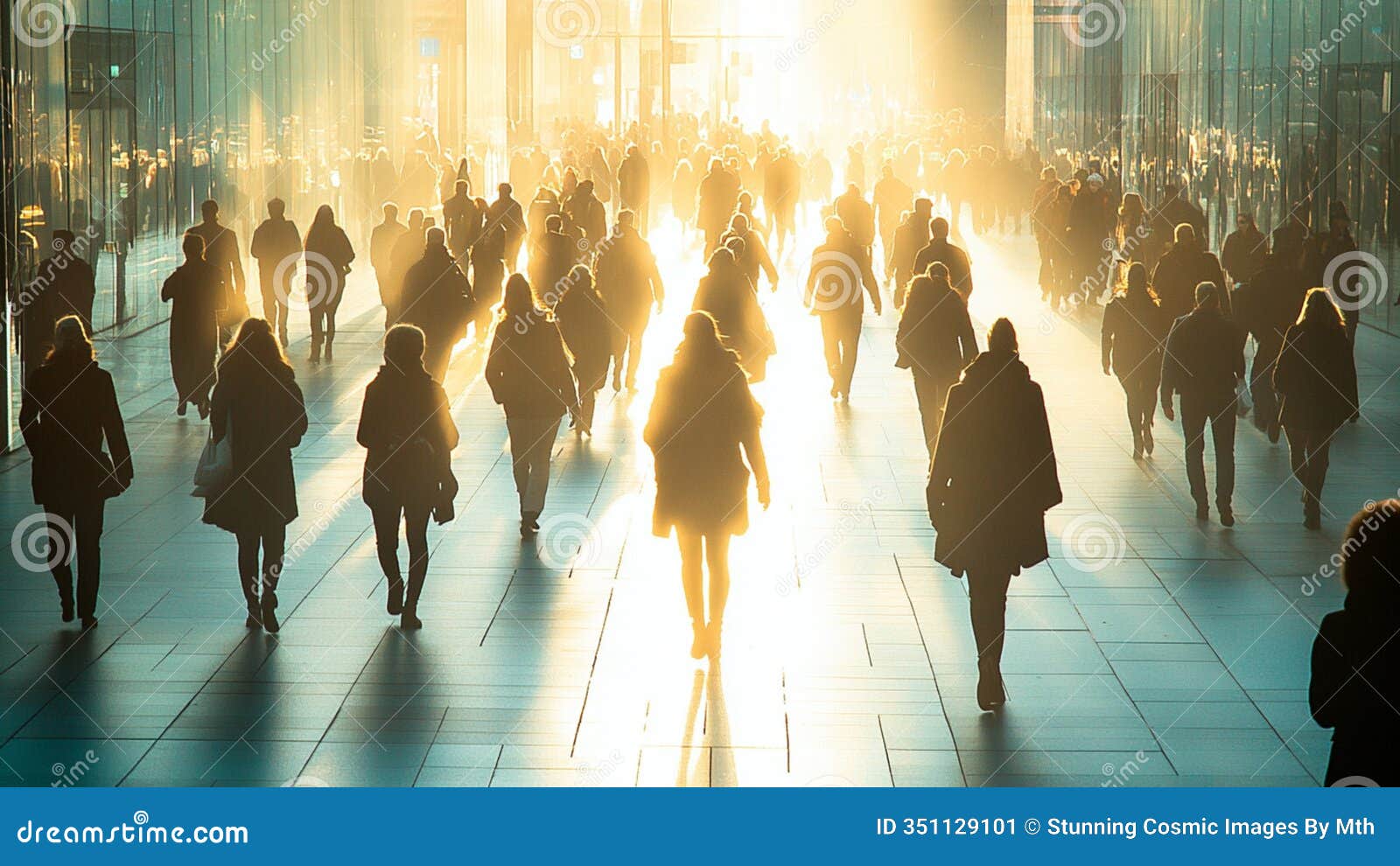 Matrix People Silhouettes Walking in the Streets (Humanity, Humankind ...