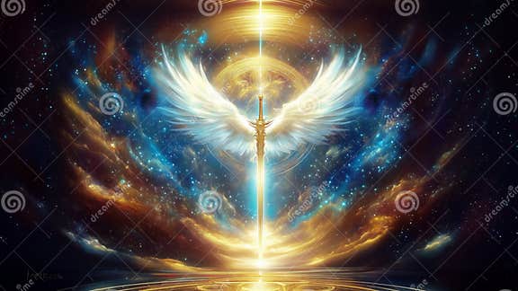 Celestial Heavenly Angelic Holy Golden Warrior Sword Dagger Blade Steel ...