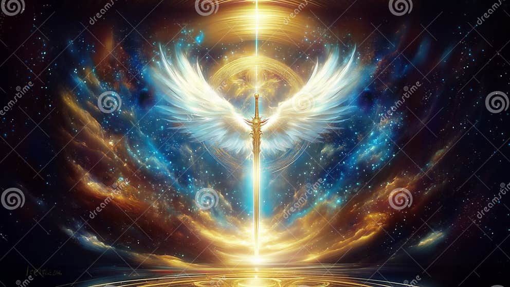 Celestial Heavenly Angelic Holy Golden Warrior Sword Dagger Blade Steel ...