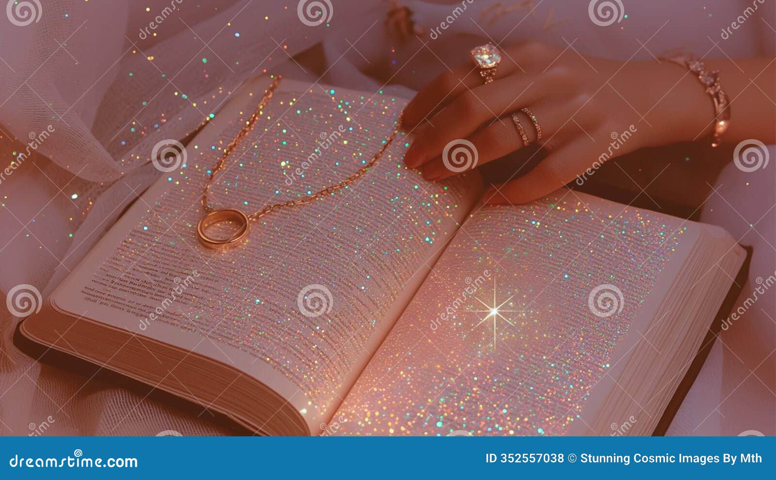 Magic Psychic Occult Oracle Esoteric Book Covered in Glitter and Gold ...