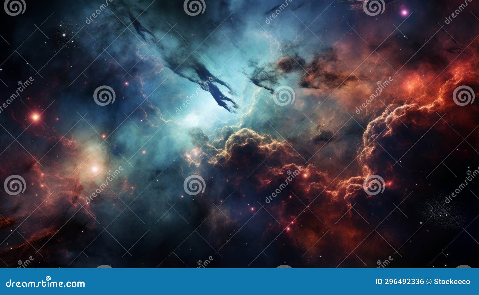 Stunning Cosmic Nebula: a Captivating Image of Space Stock Illustration ...