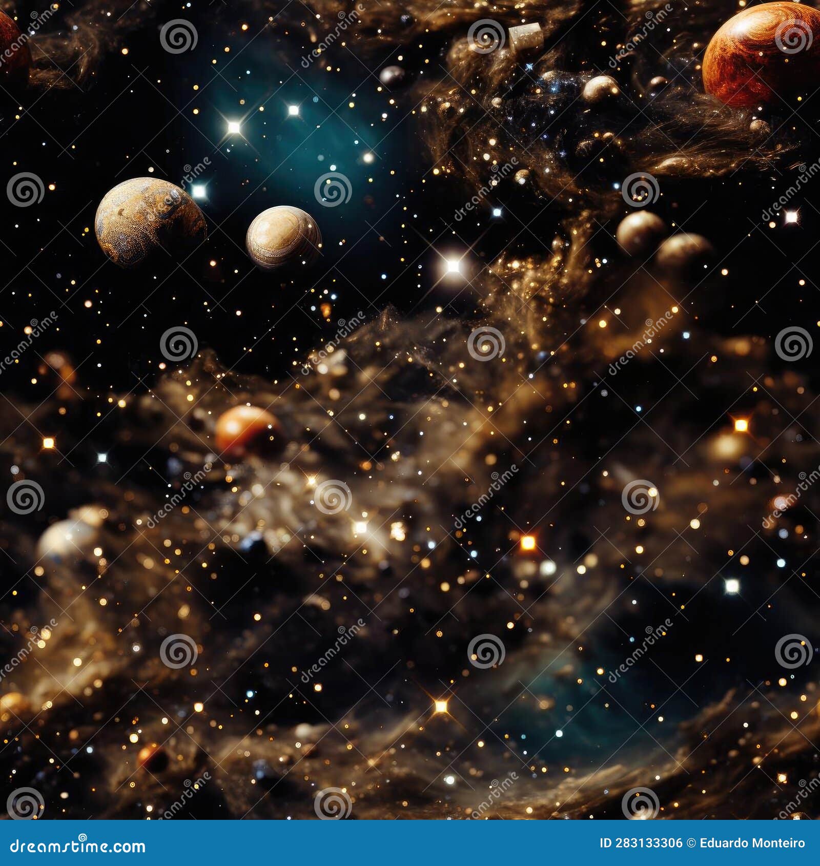 Stunning Cosmic Space Wallpapers with Planets and Stars (tiled Stock ...