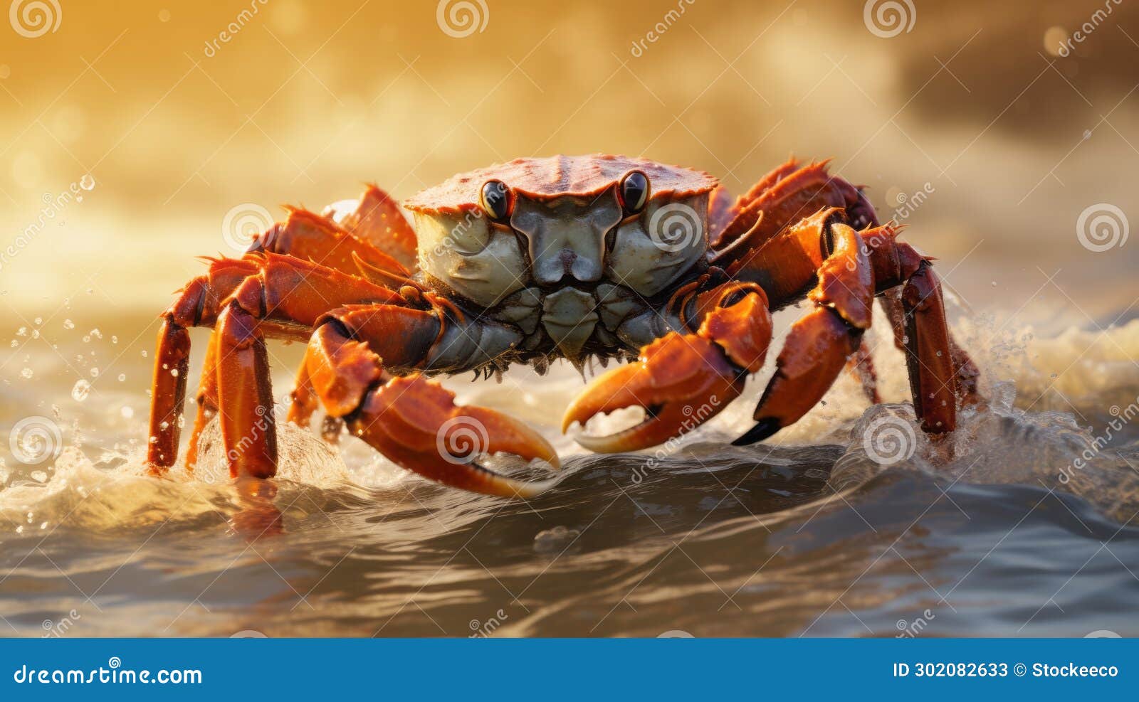 Stunning Crab Creature: a Mesmerizing Display of Light and Color Stock ...