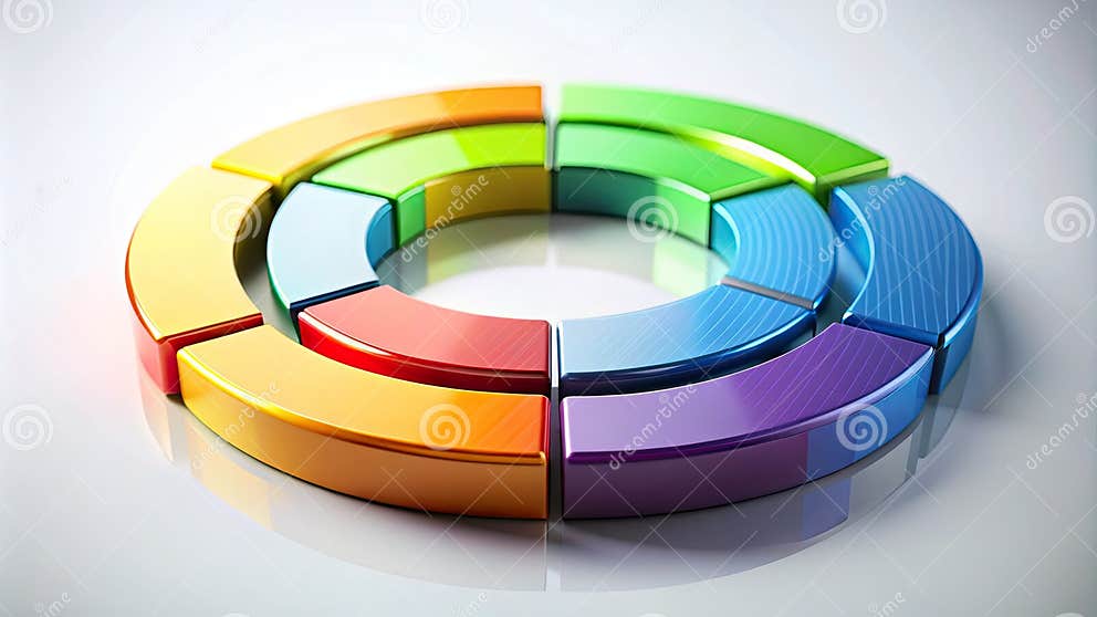 Stunning 3D Circular Infographic for Business Presentations Data ...
