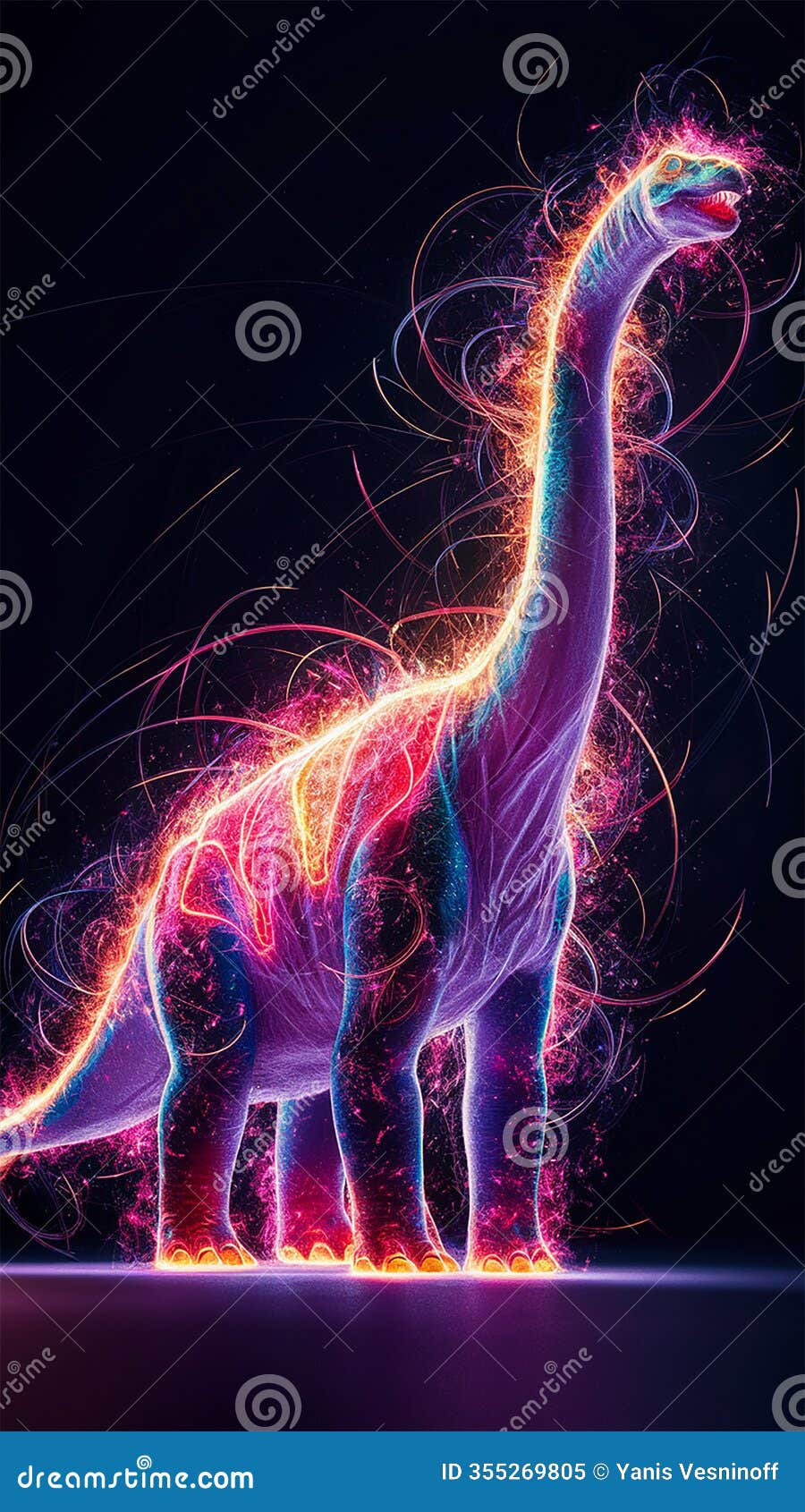 A Stunning 3D Holographic Design Features a Vibrant and Artistic ...