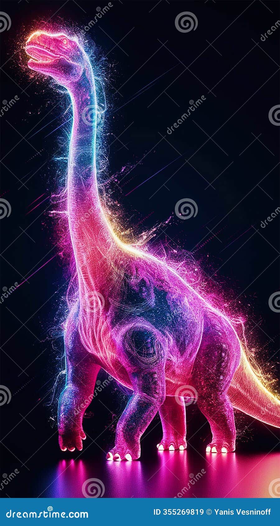 A Stunning 3D Holographic Design Features a Vibrant and Artistic ...