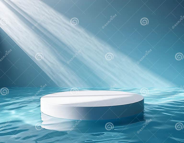 3D Illustration: Azure Water Withstands Caustic Effects, Light and ...