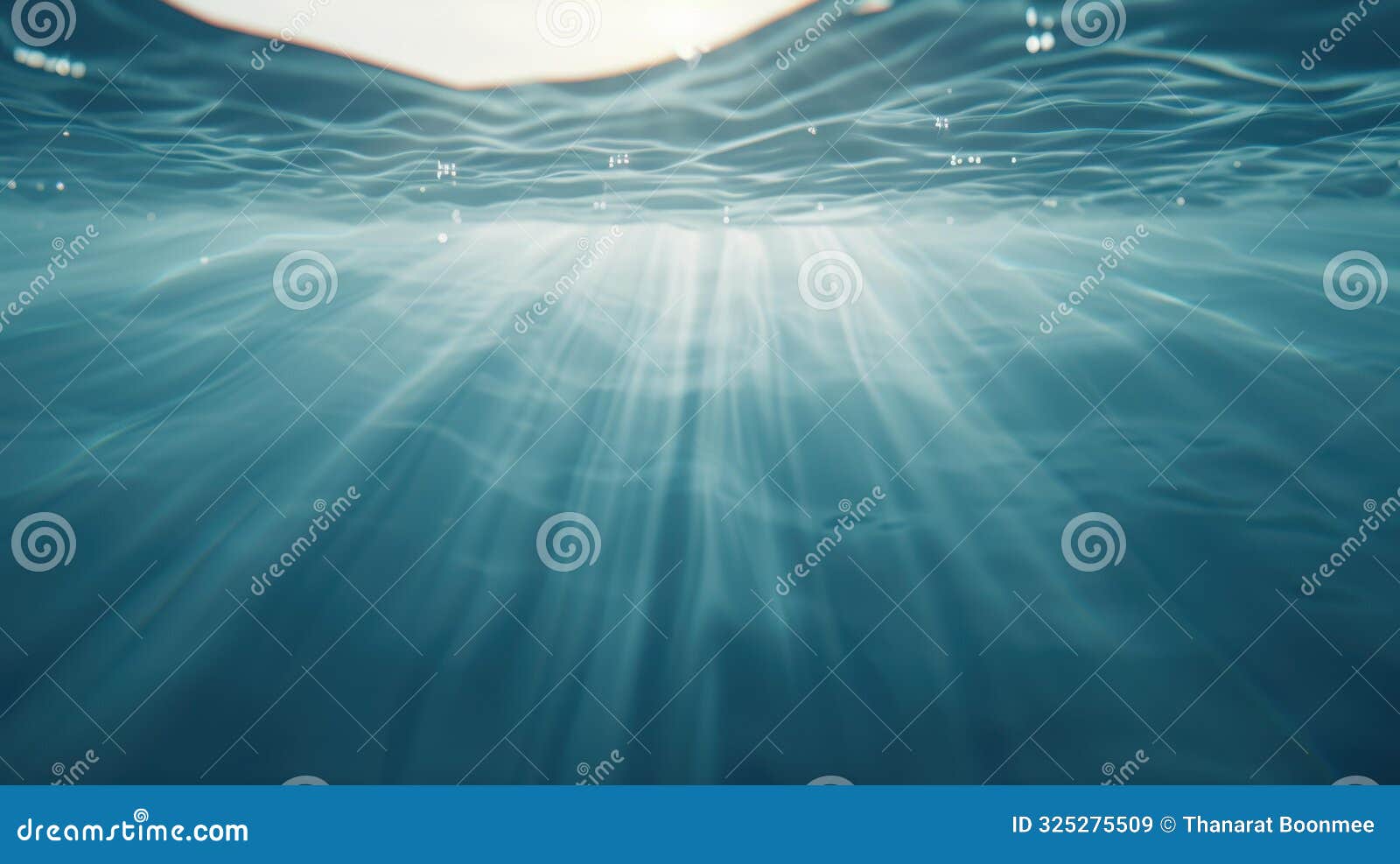 Stunning 3D Illustration of Sun Rays Streaming Underwater Stock ...
