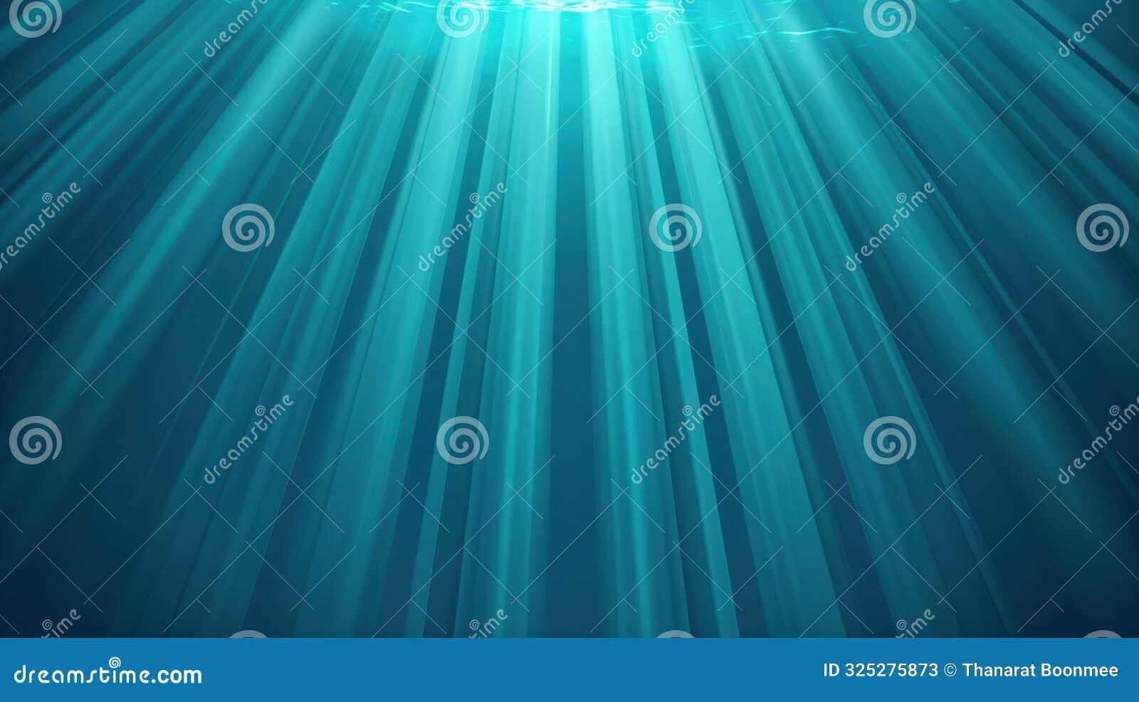 Stunning 3D Illustration of Sun Rays Streaming Underwater Stock ...