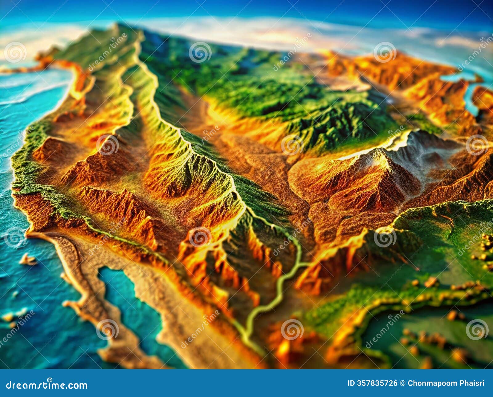 Stunning 3D Relief Map of the USA Detailed Topography and Elevation ...