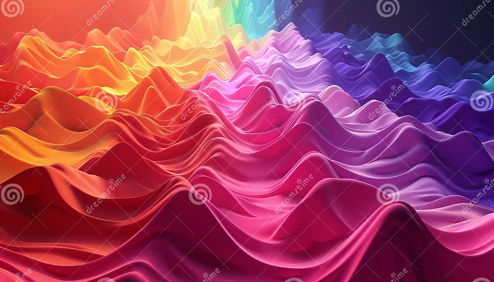 A Stunning 3D Render of an Abstract Multicolor Spectrum Stock ...