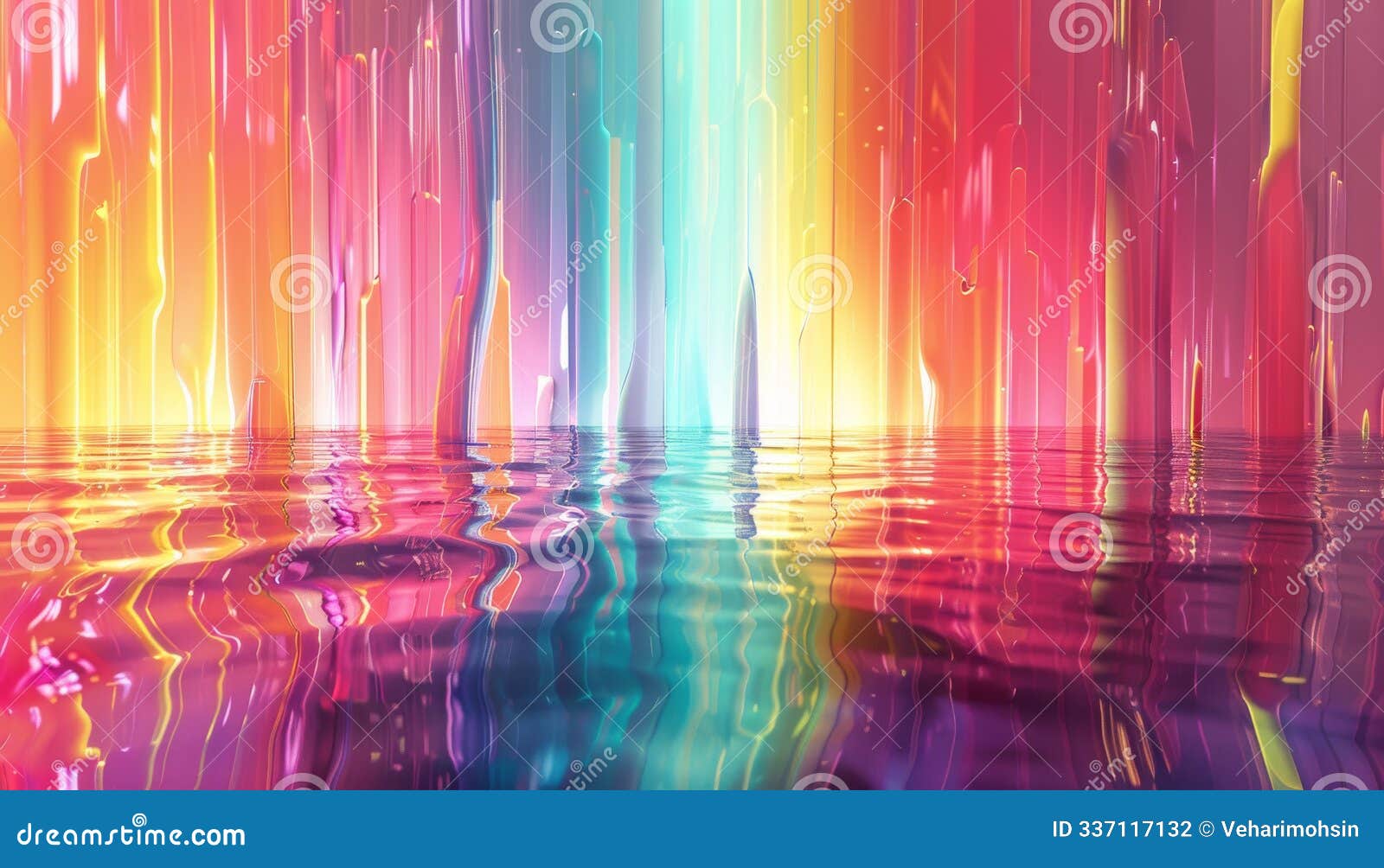 A Stunning 3D Render of an Abstract Multicolor Spectrum Stock ...