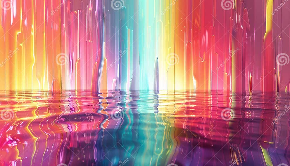 A Stunning 3D Render of an Abstract Multicolor Spectrum Stock ...