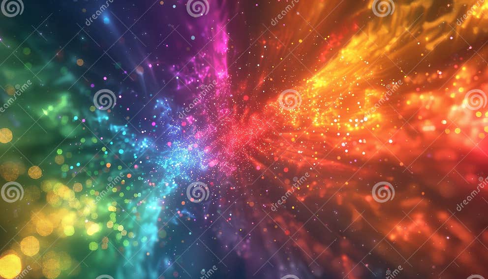 A Stunning 3D Render of an Abstract Multicolor Spectrum Stock ...