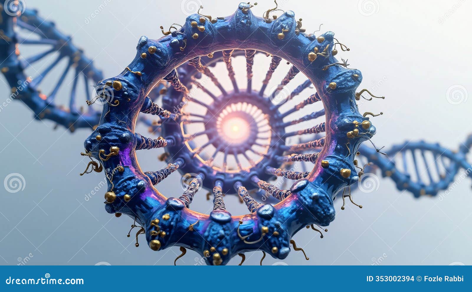 Stunning 3D Render of DNA Double Helix Structure Good Resolution Stock ...