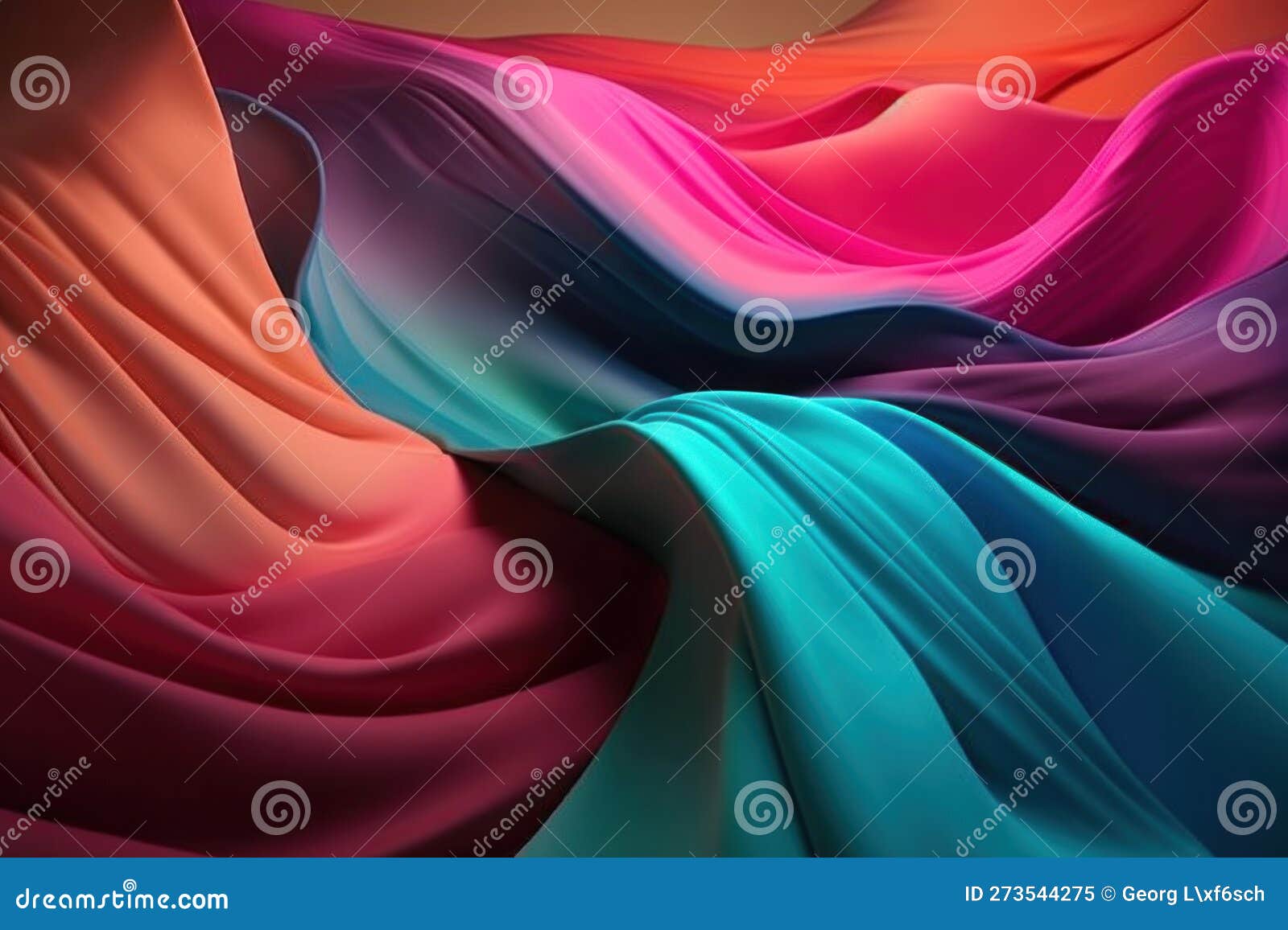 Stunning 3D Rendered Silk Waves Gradient Background Stock Illustration ...